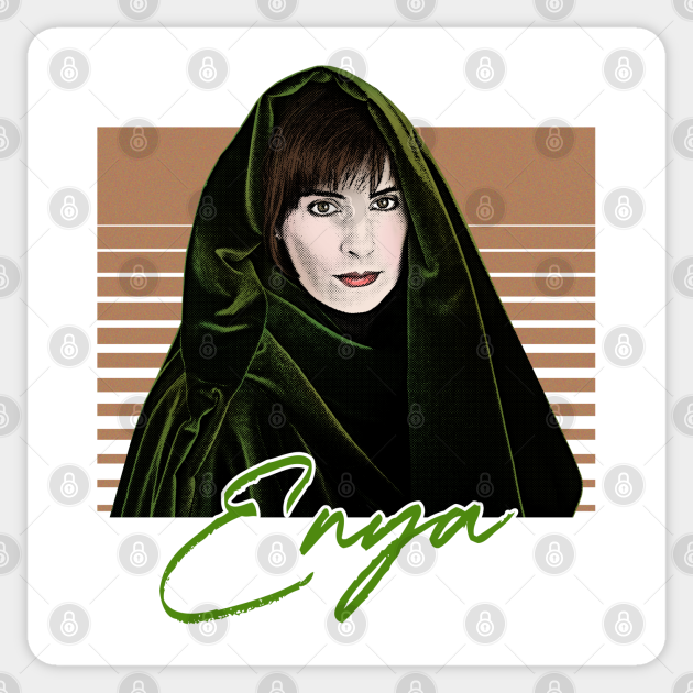 Enya / Retro 80s Style Aesthetic Design - Enya - Sticker | TeePublic