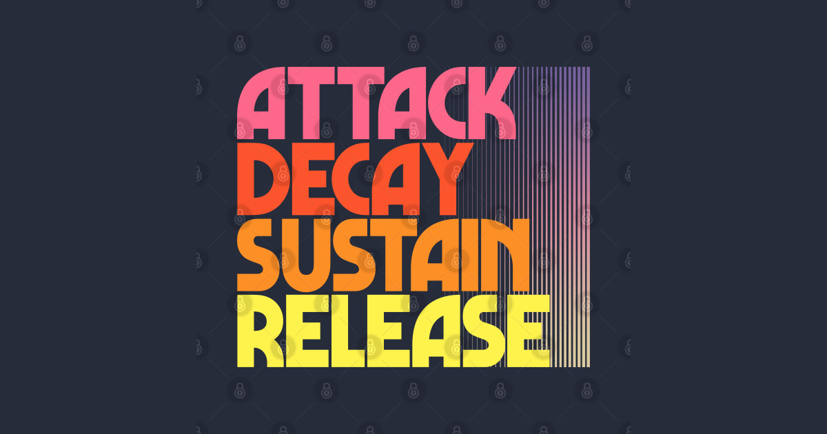 ADSR/ Attack, Decay, Sustain, Release Synthesizer Design - Adsr - Long Sleeve T-Shirt | TeePublic