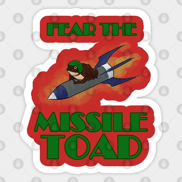 Missile Toad (Green) - Mistletoe - Sticker | TeePublic