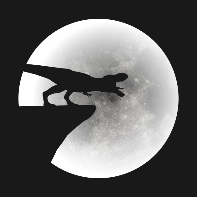 T-Rex Moon - T Rex Dinosaur - T-Shirt | TeePublic