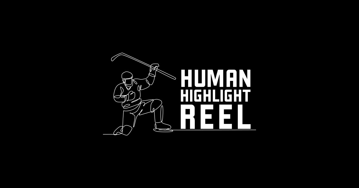 Human Highlight Rell - Hockey - Sticker | TeePublic