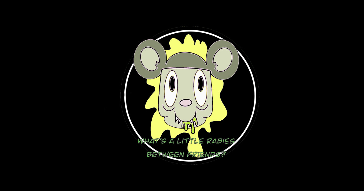 Rabid friends club - Rabies - Sticker | TeePublic