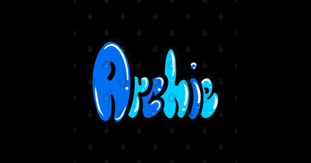 Archie name in blue graffiti calligraphy Top 10 best personalized gifts ...