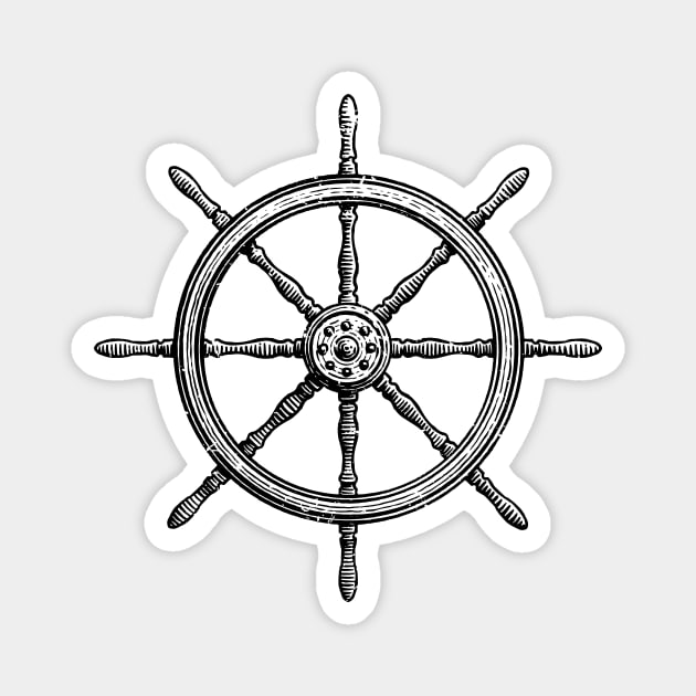 Ship's steering wheel - Steering Wheel - Magnet | TeePublic