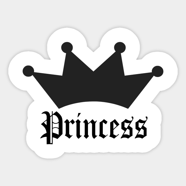 Princess with Crown - Princess - Sticker | TeePublic