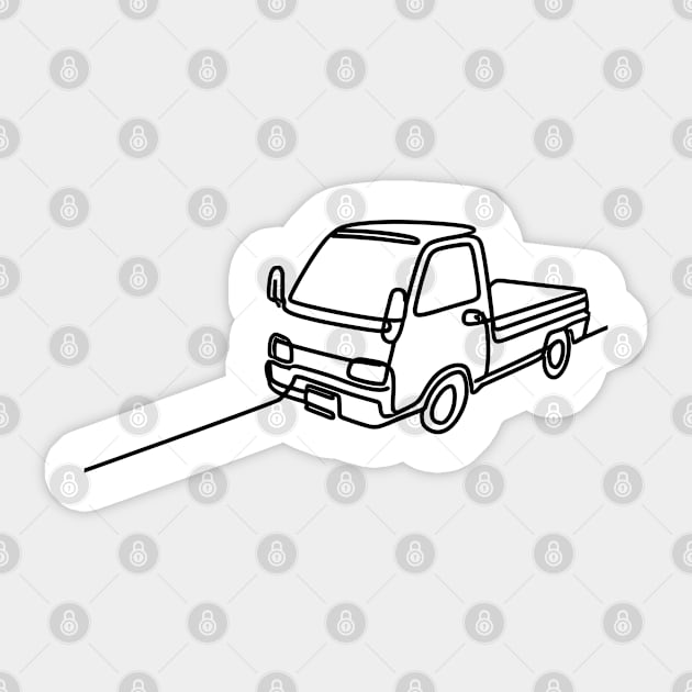 Kei Truck Line Art - Kei Truck - Sticker | TeePublic