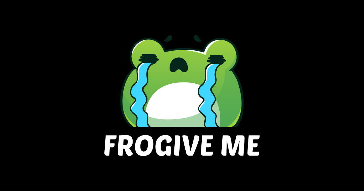 Frogive Me - Cute Frog Pun - Frog - Sticker | TeePublic