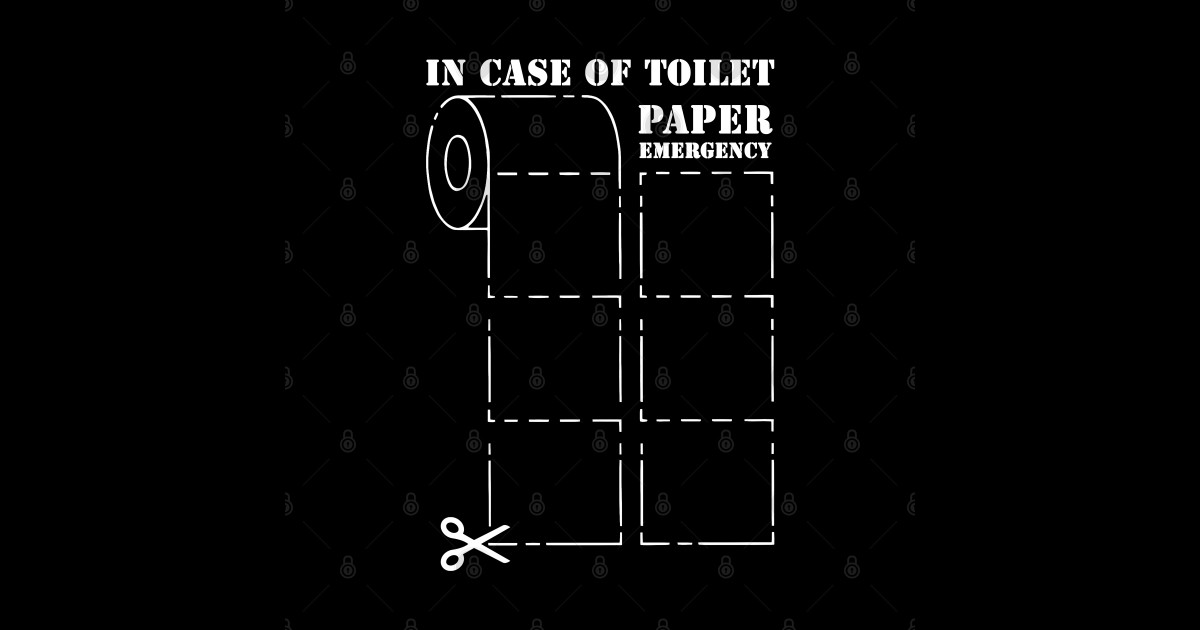 In Case Of Toilet Paper Emergency Funny Pooping - Poop Humor - Sticker ...