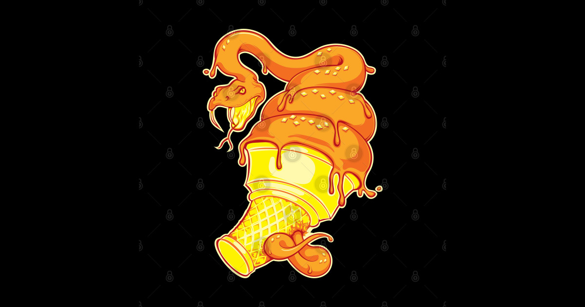 Snake Cream Cone - Snake - Sticker | TeePublic