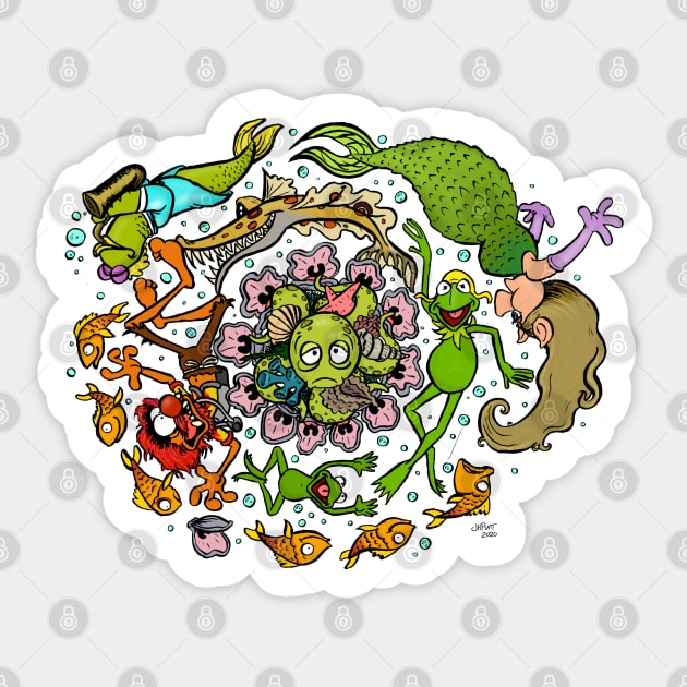 Octopus' Garden with the Muppets - The Muppets - Sticker | TeePublic
