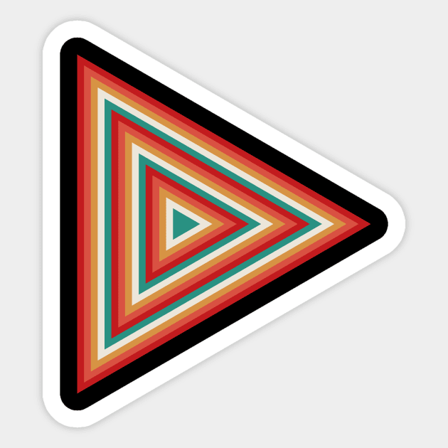 Retro Pop Triangle - Retro Pop Triangle - Sticker | TeePublic