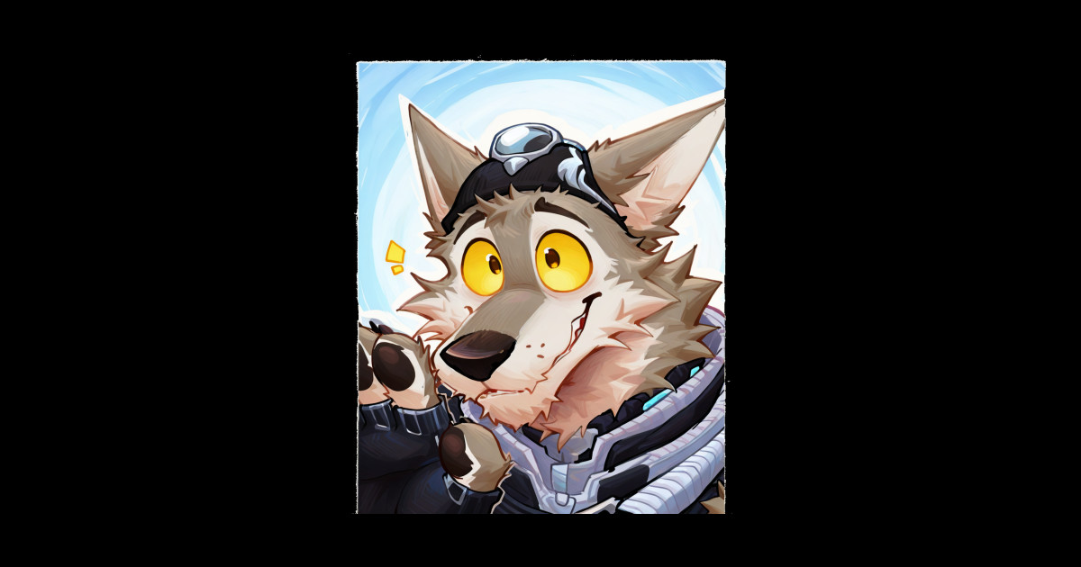 Friendly Shy Wendell Wolf Waving Hello - Werewolf - Sticker | TeePublic