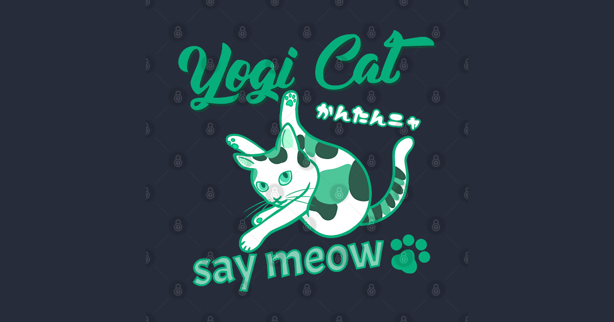 Yogi Cat Natural Kawaii Yoga Master - Cat - T-Shirt | TeePublic