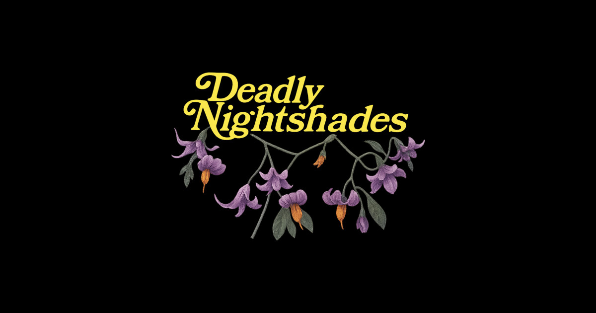 Deadly Nightshades Gothic Botanical Tee - Gothic Fashion - Sticker | TeePublic