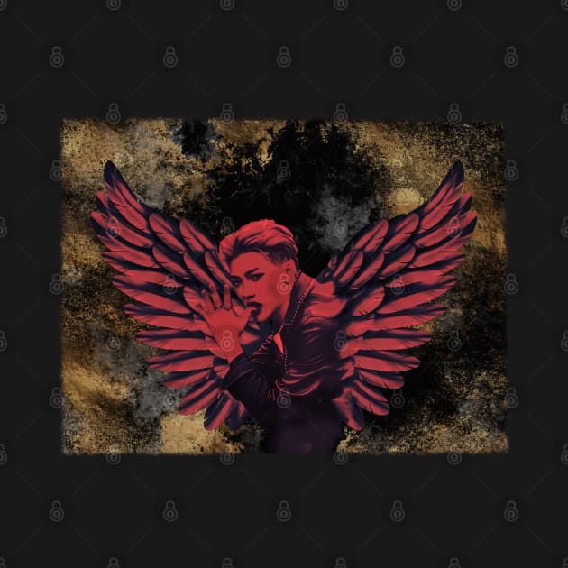 K-pop Stray Kids Felix Angel Wings Fan Art - Kpop Merch - T-Shirt ...