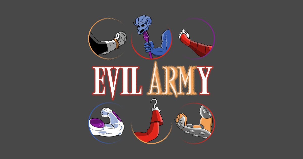EVIL ARM-Y - Villains - T-Shirt | TeePublic