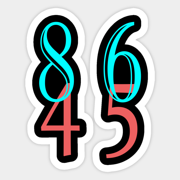 86 45 - 86 45 - Sticker | TeePublic