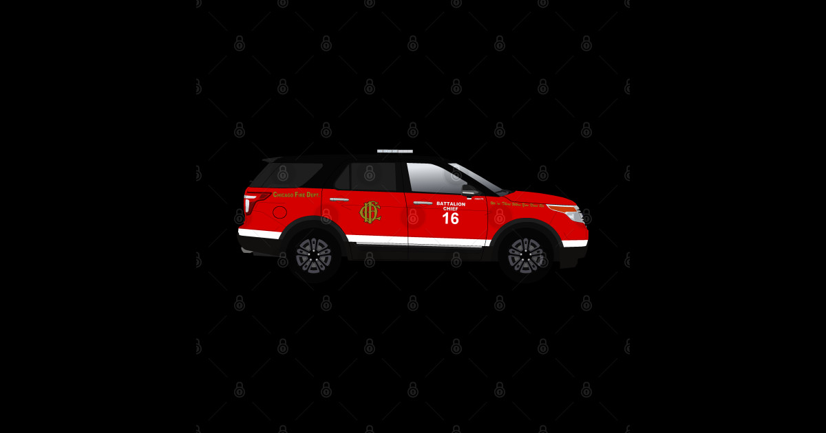 Chicago Fire Department battalion Chief car - Chicago Fire - Sticker ...