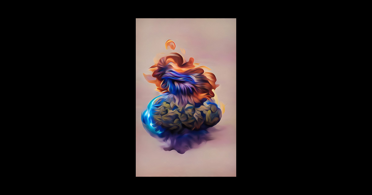 Blue Inflated Feathery Dazzling Nug 420 Weed - Nugs - Sticker | TeePublic