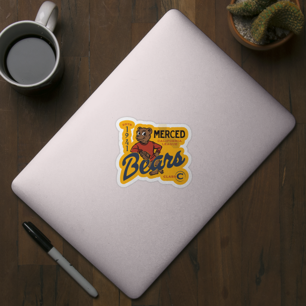 Merced Bears - Minor League Baseball - Sticker | TeePublic