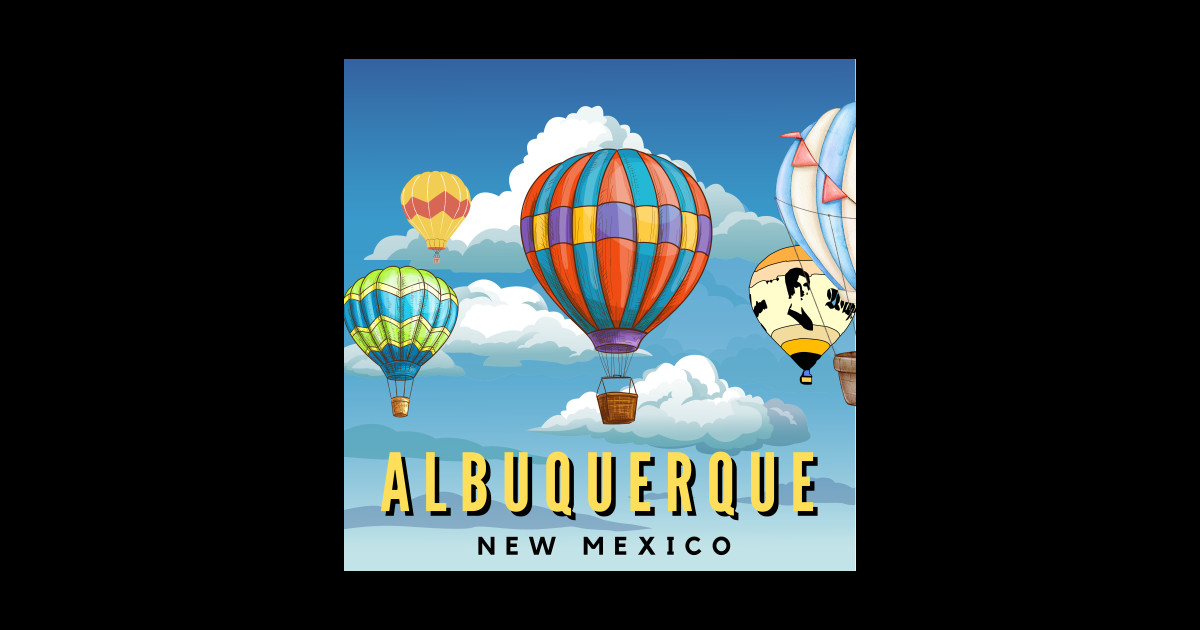 Albuquerque Balloons In The Sky - Albuquerque New Mexico - Sticker ...