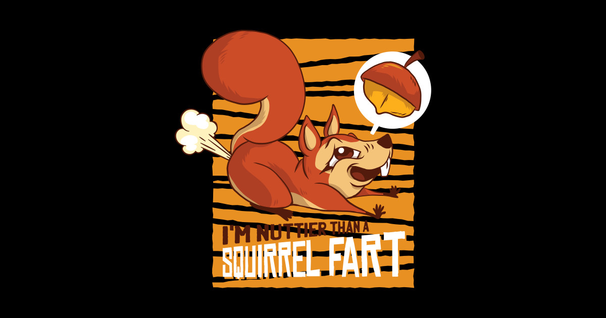Squirrel Fart Funny Cartoon Graphic Design - Funny - Tapestry | TeePublic
