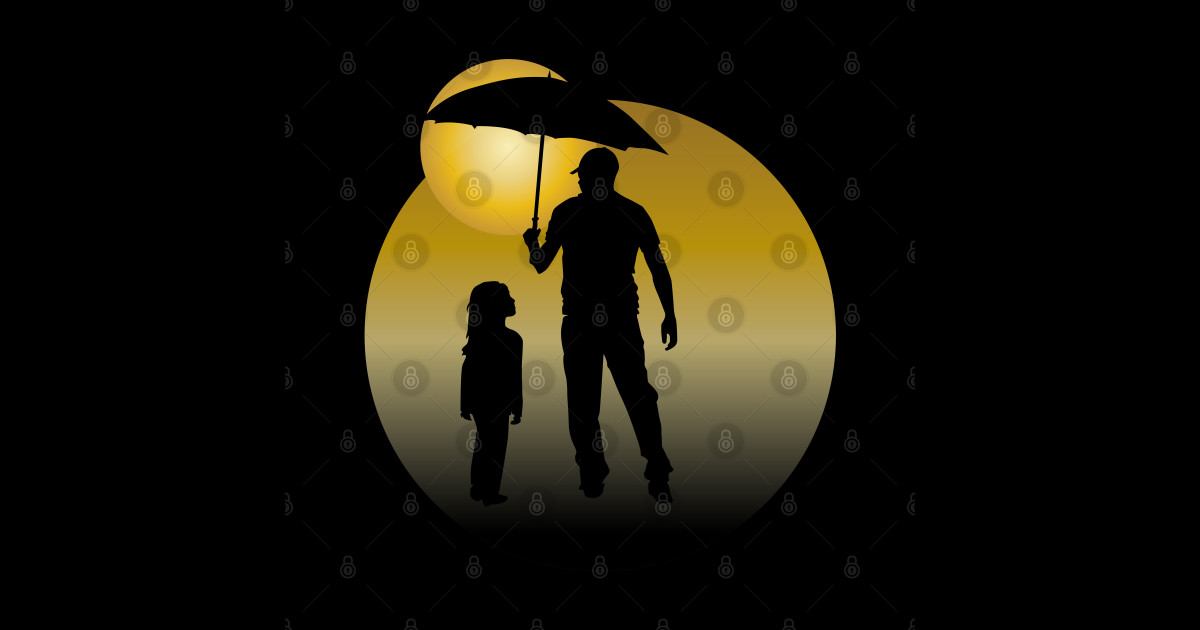 Dad and daughter - Father - Sticker | TeePublic