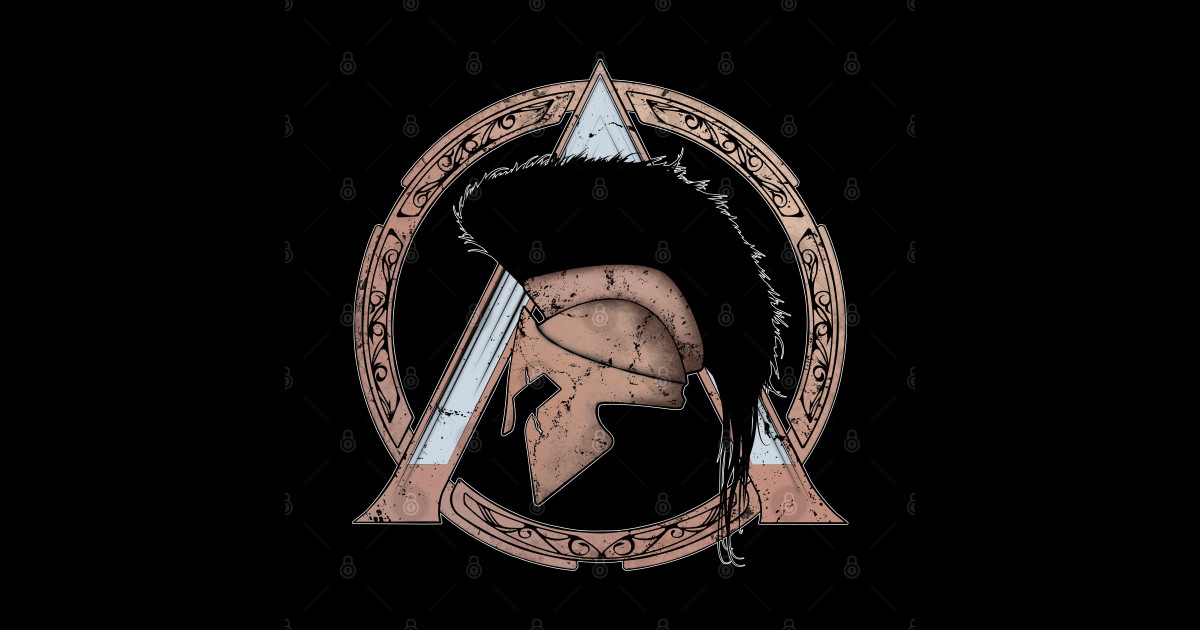 Leonidas Helmet and Sparta Symbol - Sparta - Sticker | TeePublic