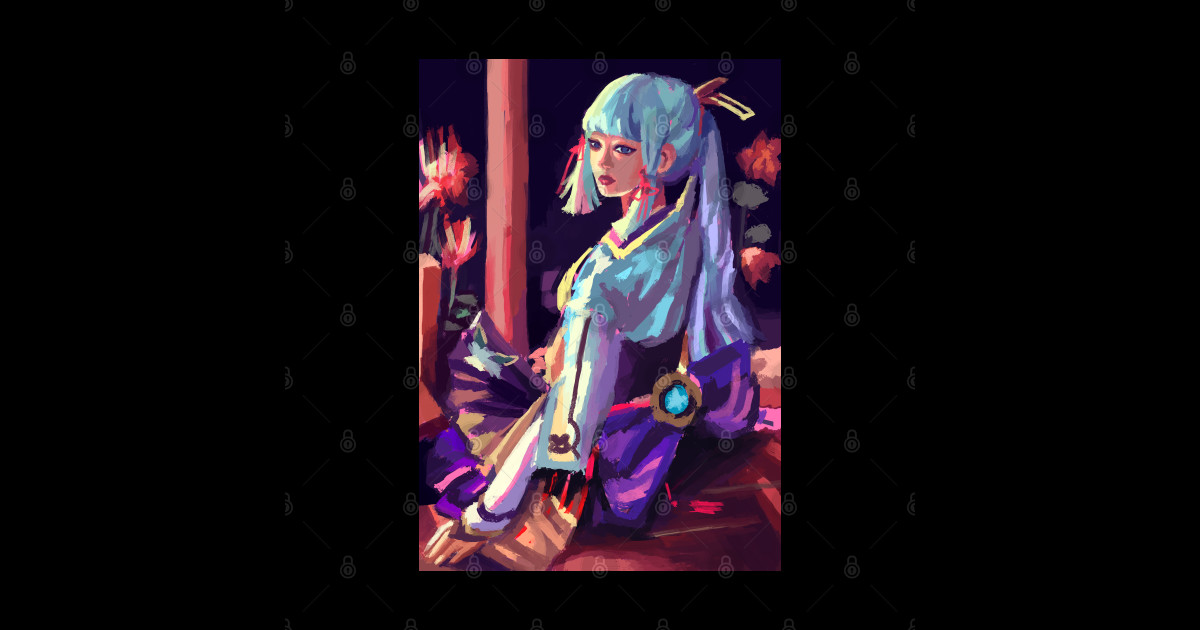 Ayaka Genshin Impact Anime Fan art - Kamisato Ayaka - Magnet | TeePublic