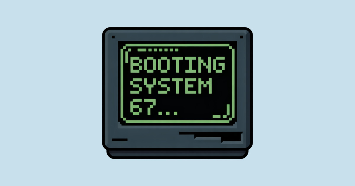 6 7 Meme Booting System 67 Six Seven Tech Humor - Six Seven Meme ...