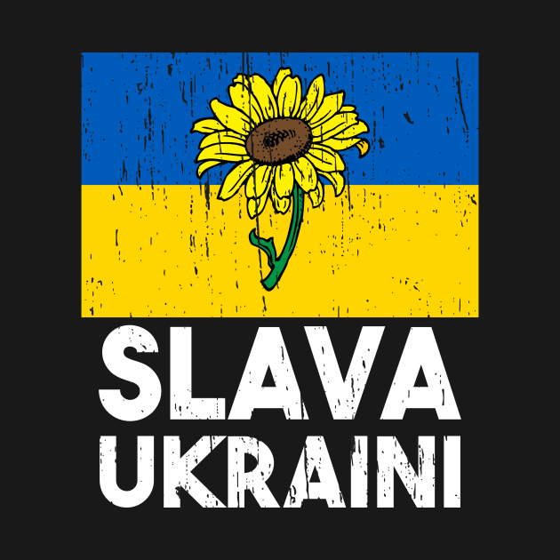 Slava Ukraini Glory to Ukraine Flag - Slava Ukraini - T-Shirt | TeePublic