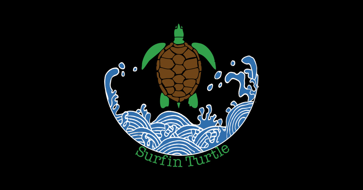 Surfin Turtle - Surfin Turtle - Long Sleeve T-Shirt | TeePublic