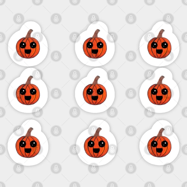 Cute Animated Pumpkin Pack - Cute Animated Pumpkin Pack - Sticker ...