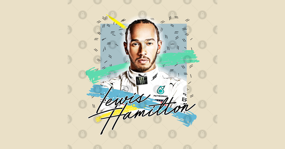Lewis Hamilton // Retro Style Fan Art Design - Lewis Hamilton - T-Shirt ...