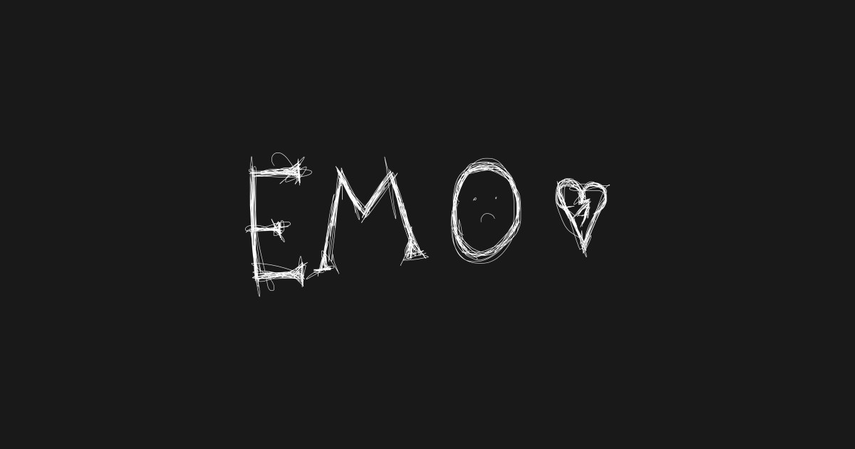 Dark and Gritty Emo text with broken hearts, emotive hardcore - Emo - T ...