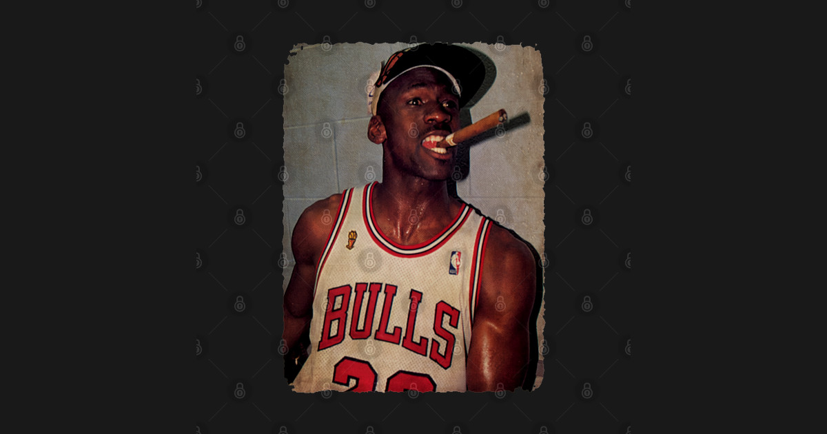 Michael Jordan Cigar - Basketball Player - T-Shirt | TeePublic