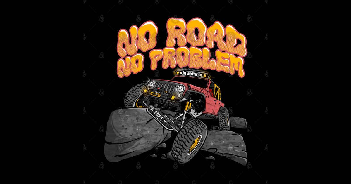 Pink Jeep Flex No Road No Problem - 4x4 Offroad - Sticker | TeePublic