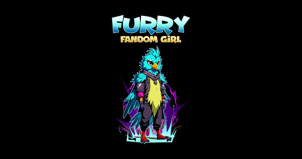 Furry Fandom Girl I Cute Bird Furries Fandom Cosplay - Furry - Sticker ...