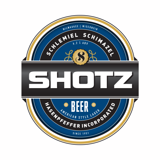 Shotz Brewery - Laverne And Shirley - Baseball T-Shirt | TeePublic