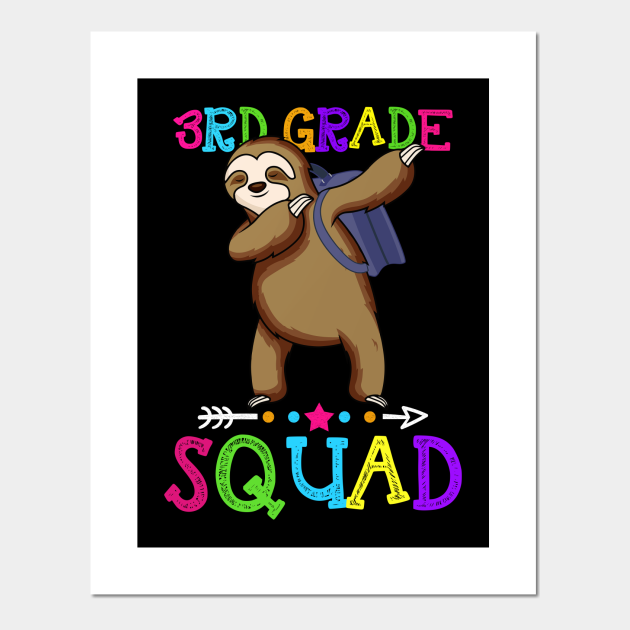 Sloth Team 3rd Grade Squad Teacher Back To School - Sloth 3rd Grade ...