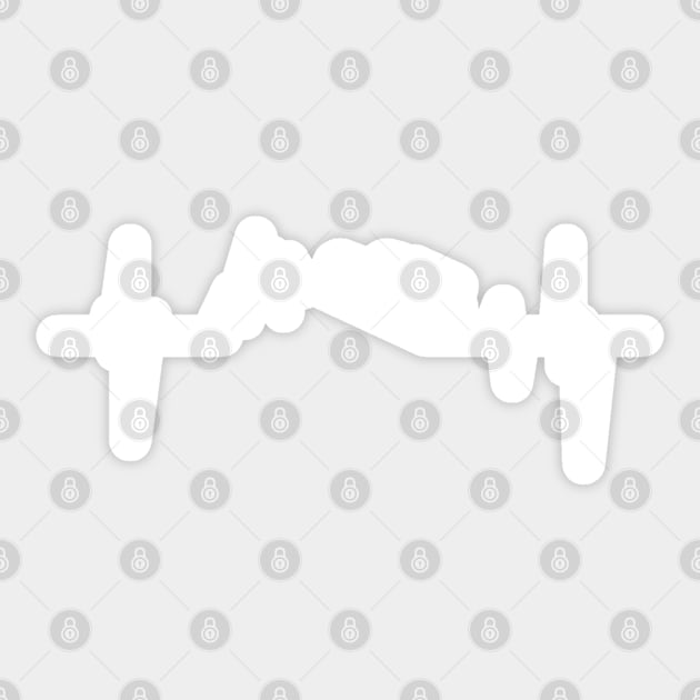 Land Rover Heart Beat Mountain 4x4 White - Landrover - Sticker | TeePublic