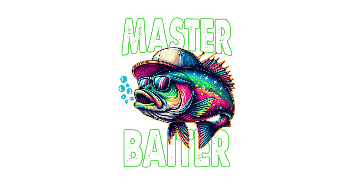 Master Baiter Fishing Parody Funny Master Baiter Bootleg Fisherman Gift ...