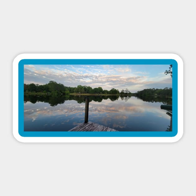 At the Lake - Landscape - Sticker | TeePublic
