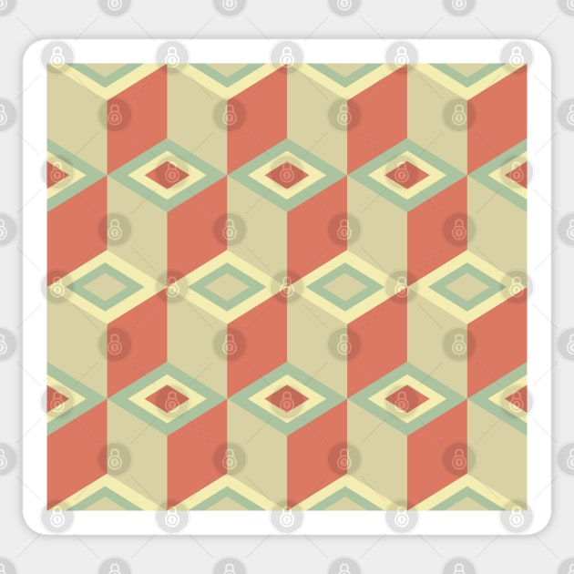 Geometric Cubes Pattern - Geometric Cubes - Sticker | TeePublic
