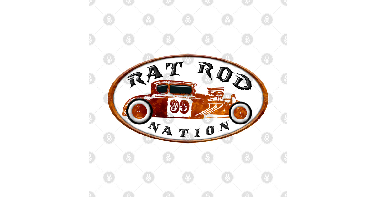 Rusty Rat Rod Nation Design - Rat Rod - Sticker | TeePublic