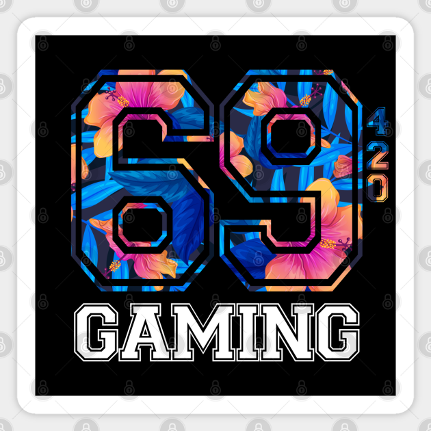 69420 Gaming White - 69420 - Sticker | TeePublic