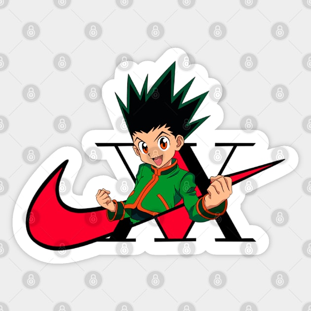 Gon HxH Swoosh Anime Fanart - Hunterxhunter - Sticker | TeePublic
