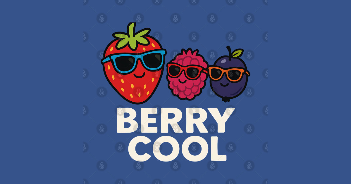 Berry Cool Cute Pun Shirt - Berry Cool - T-Shirt | TeePublic