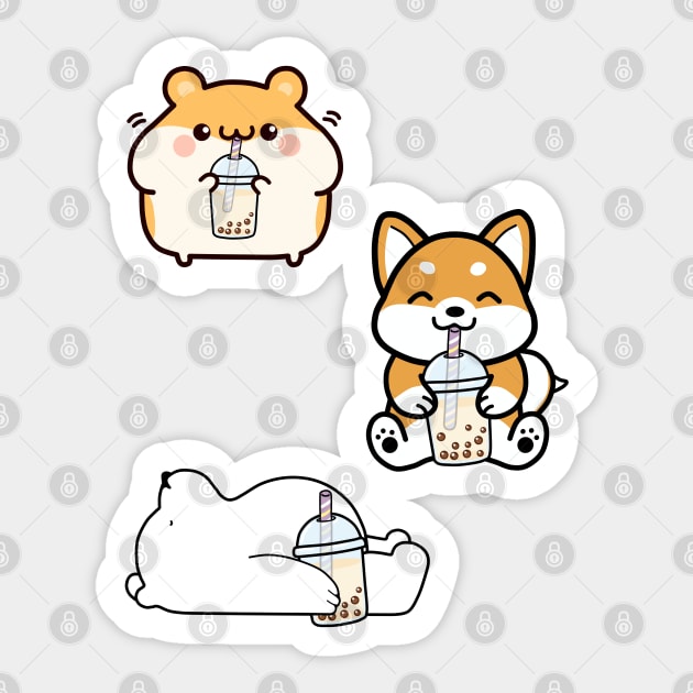 Boba Tea Sticker Set 2 - Bubble Tea - Sticker | TeePublic