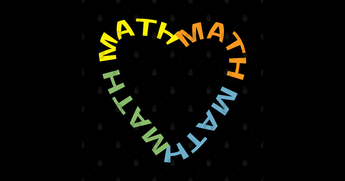 Math Heart Text White - Math - Posters and Art Prints | TeePublic